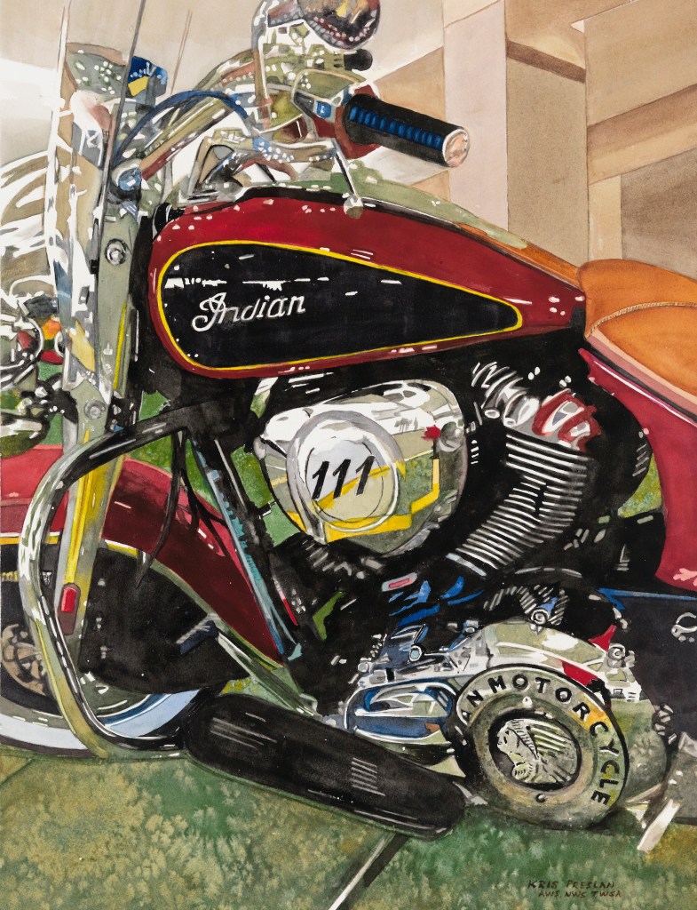 Wheels – Watercolors by Kris Preslan